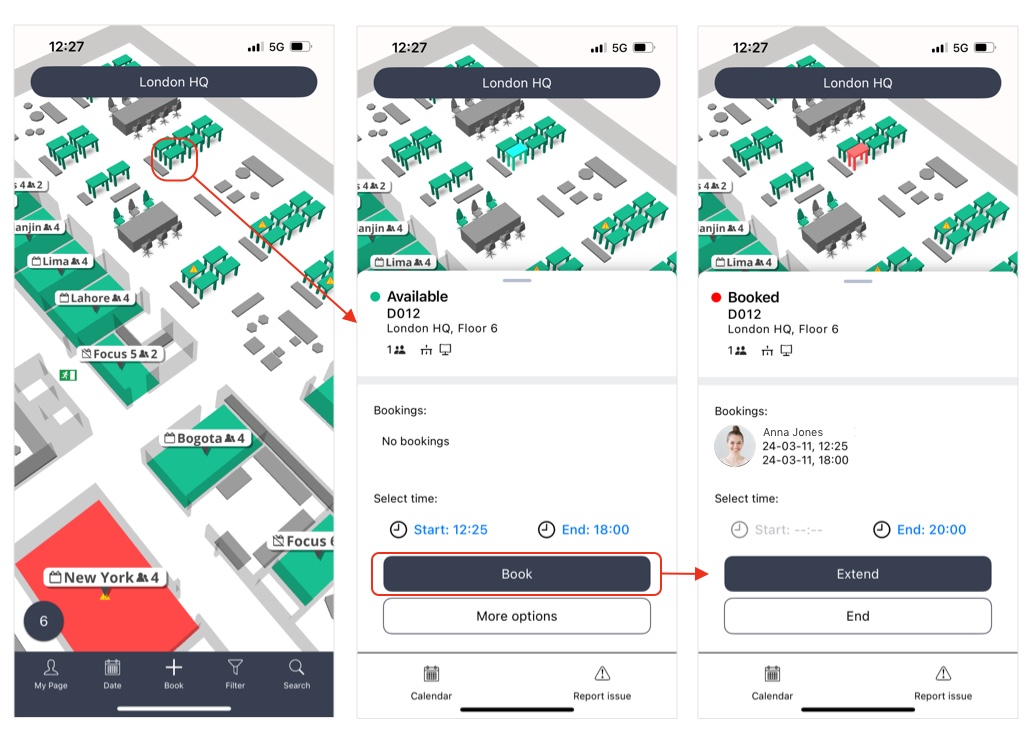 Book a desk – Flowscape AB
